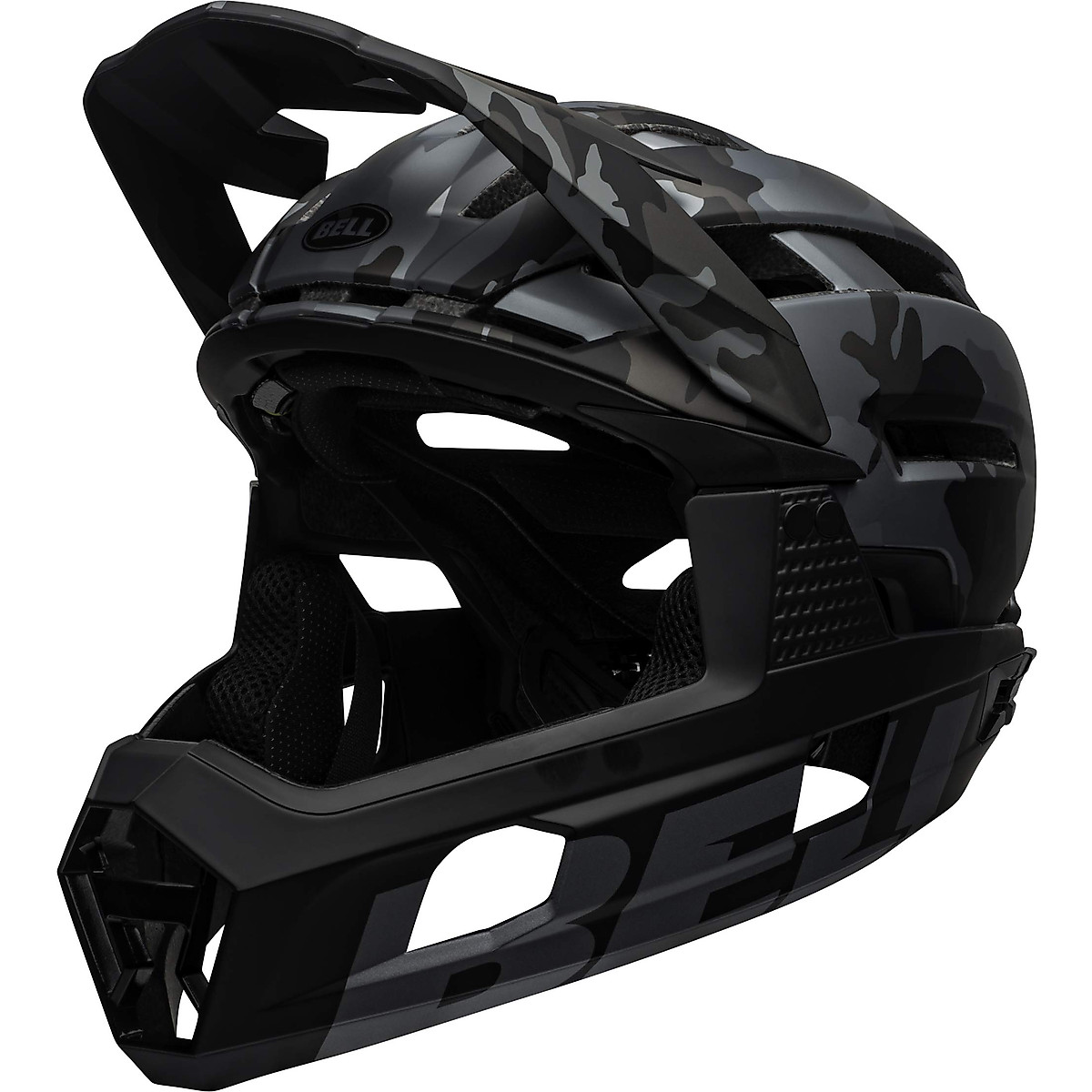Bell Super Air R MIPS Adult Mountain Bike Helmet - Matte/Gloss Black Camo (2023), Large (58-62 cm)