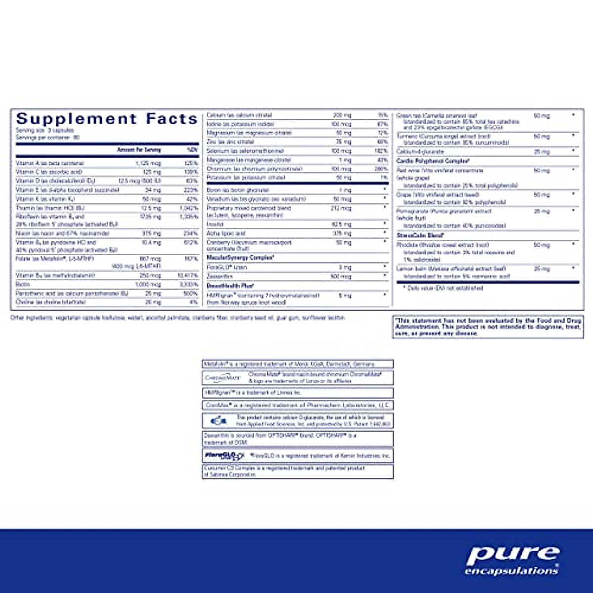 Pure Encapsulations Women's Nutrients | Multivitamin for Women Over 40 to Support Urinary Tract Health, Breast Cell Health, and Eye Integrity* | 180 Capsules