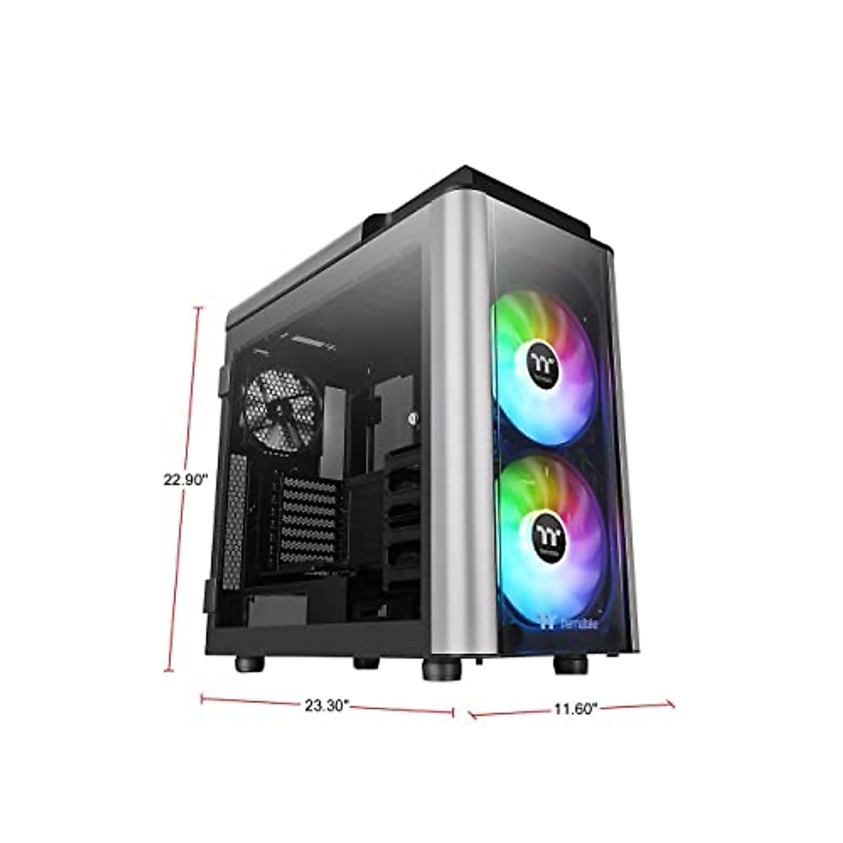 Thermaltake Level 20 GT Motherboard Sync ARGB E-ATX Full Tower Gaming Computer Case with 2 200mm ARGB 5V Motherboard Sync RGB Fans + 140mm Black Rear Fan Pre-Installed CA-1K9-00F1WN-02
