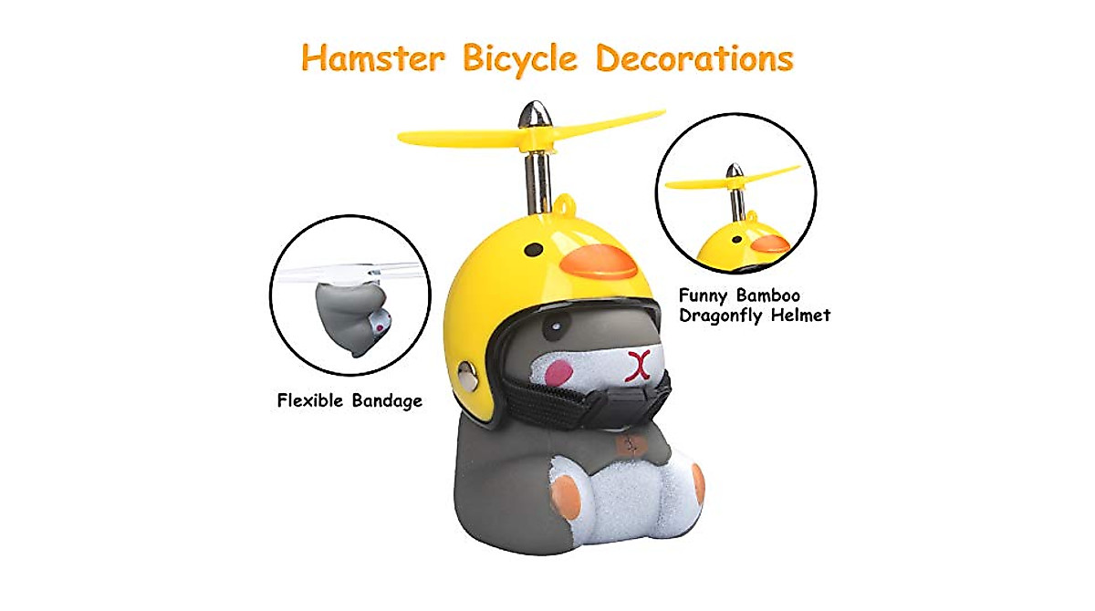 Cute Hamster Bike Bell with Light | wonuu Duck Decoration