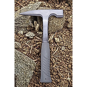 EFFICERE 22-Ounce All Steel Rock Pick Hammer with Pointed Tip, 11-Inch Overall Length | Essential for Geological Study, Rock Hounding, Prospecting, Mining, Fossil Dig, Masonry Related and Much More