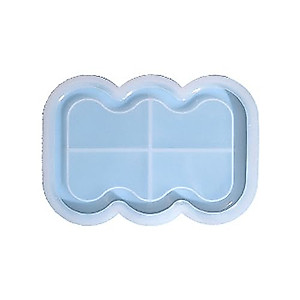 Cloud Heart Flower Shape Tray Molds with Edge Jewelry Tray Candle Holder Mold Plate Dish Container Resin Casting Mould Jewelry Storage Tray Silicone Mold DIY Craft Supplies Storage Container