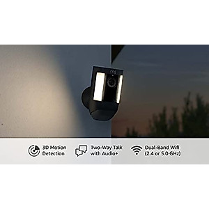 Introducing Ring Spotlight Cam Pro, Battery | 3D Motion Detection, Two-Way Talk with Audio+, and Dual-Band Wifi (2022 release) - Black