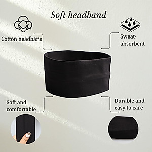 Headbands for Women 3PCS Non Slip Sports Headband Soft Cotton Stretchy Headbands Hair Accessories