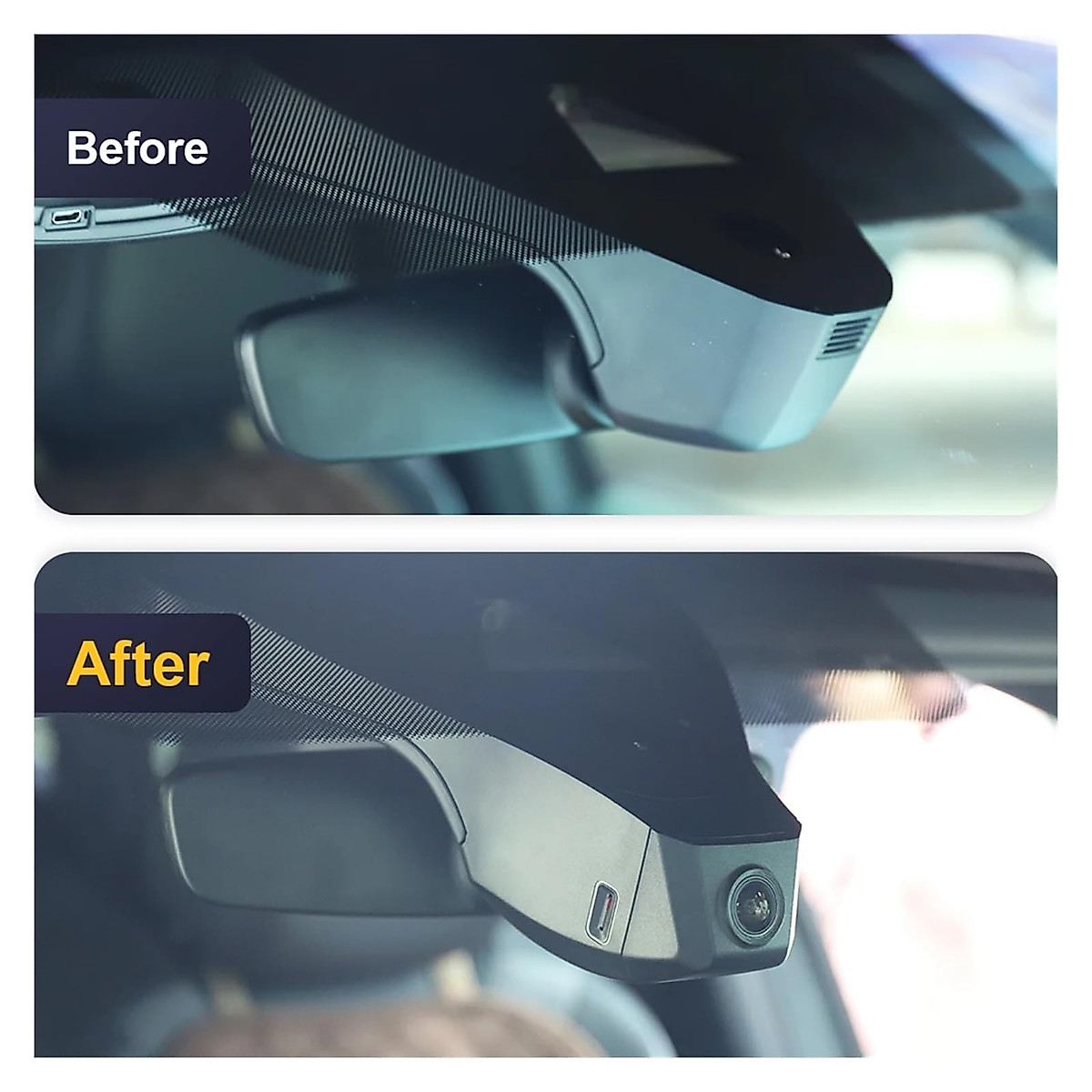 Fitcamx 4K Dashcam WiFi Dash Camera Dash Cam Compatible with Car Vehicle Video Recorder,Compatible with VW T-ROC T ROC Troc 2017 to 2024 (Color : Black, Size : 4K Dual Cam 128GB)