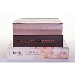 Tyndale NLT Inspire Catholic Bible (Hardcover, Rose Gold): Catholic Coloring Bible–Over 450 Illustrations to Color and Creative Journaling Bible Space, Religious Gifts That Inspire Connection with God