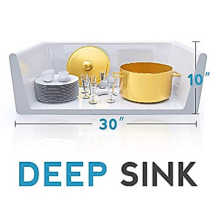 CELAENO 30 inch White Farmhouse Sink, Fireclay Porcelain Single Bowl Apron-Front Kitchen Sink, Reversible Ceramic Farm Sink with Strainer & Protective Bottom Grid
