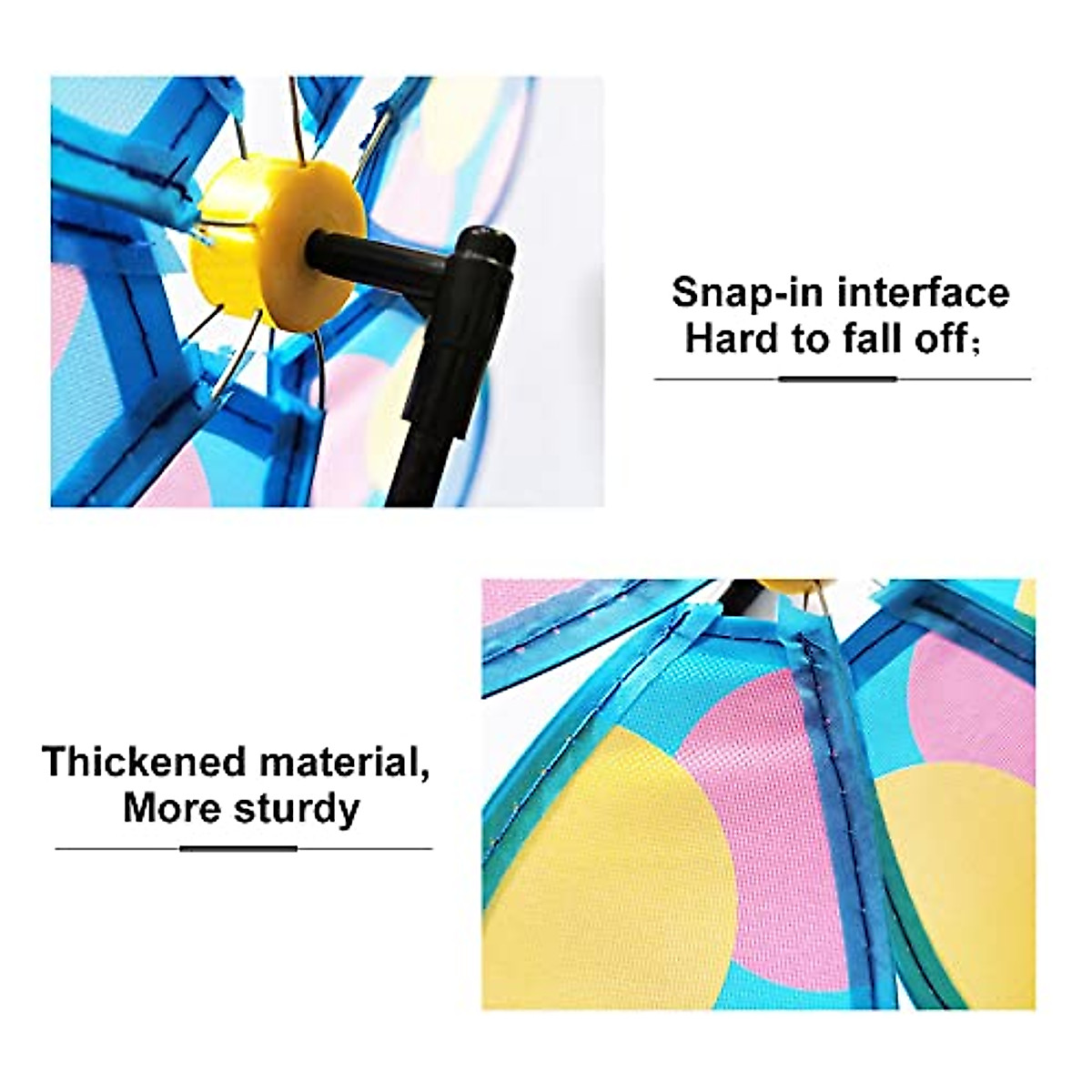 HADEEONG 4PCS Wind Spinners for Yard and Garden, Lawn Yard Decorations Pinwheels Colorful Whirligigs Windmill Kids Toys for Outdoor Decor