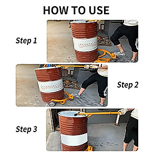 Kweetle Upgraded 55 Gallon Drum Dolly Barrel Wheels Barrel Dolly for 55 Gallon Drum Cart Round Dolly Steel Low Profile 1200lbs Heavy Duty Steel Frame Drum Cart for Workshops, Factories, Warehouses