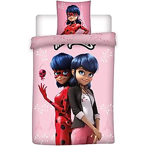 Miraculous Ladybug Pink Together Duvet Cover Set