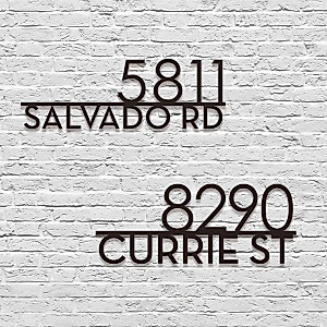 Custom House Number 304 Stainless Steel for Outside, Address Sign Plaque, Modern House Number (18")