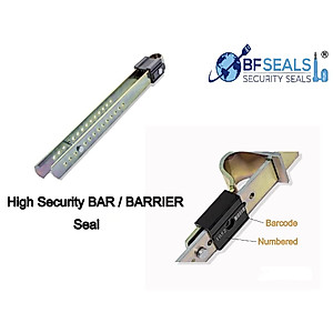 Equipment Cargo Security Shipping Containers Lock Door, Bar/Barrier, 3 pcs., Heavy Duty, with Numbered Barcode - for Semi Trailers, Trucks, Containers, Storage - Free & Quick Shipping - BFSEALS
