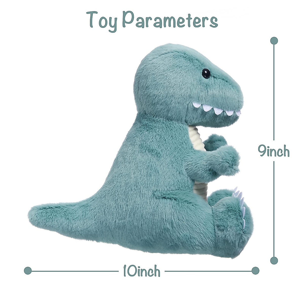 TCBunny Baby Dinosaur Bedtime Stuffed Animal Plush Toy 12", Gifts for Birthday, Valentine, Christmas (T-Rex, Blue), (BPT-0008-BL)