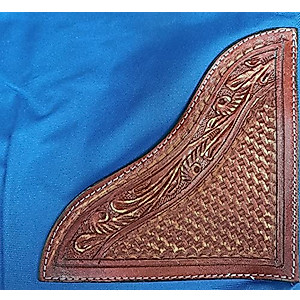 Derby Originals Hay Bale Bag Large 600D Waterproof with Leaf & Basket Hand Tooled Leather Accents 44" x 20" x 16"