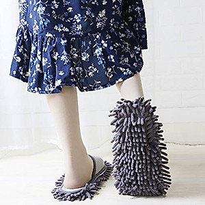 Holibanna 1 Pair Slippers Cleaning Slipper House Floor Cleaning Mop Anti-skid Footwear Mop Socks Mop Shoes for Floor Mops for Floor Cleaning Get Rid of Periods Lovers Indoor Cotton Soles