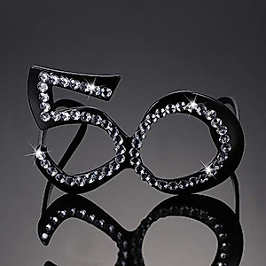 KKBES Happy Birthday Glasses 50th Birthday Party Eyeglasses Birthday Party Props 50th Anniversary Party Glasses Farty Favors