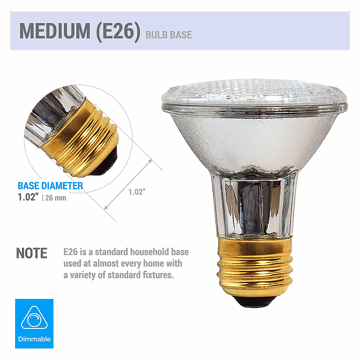 KOR (Pack Of 12) 39PAR20/FL 120V - 39 Watt High Output (50W Replacement) PAR20 Flood - 120 Volt Halogen Light Bulbs