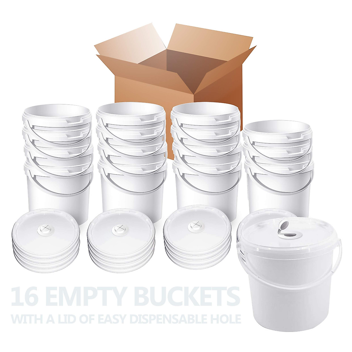 Bucket Dispensers for Multipurpose Wipes for Gyms, Fitness Centers, and Department Stores Bulk Buy -16 Buckets