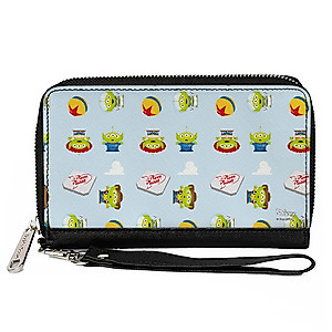 Buckle-Down Women's PU Zip Around Wallet Rectangle-Pixar Studios Collection, 7.5"x4.5"