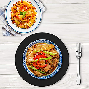 12" Inch Silicone Microwave Multi-Mat, Non-Stick Heat Resistant Oven Mat Microwave Trivet Mat - 2 Pack (Black)