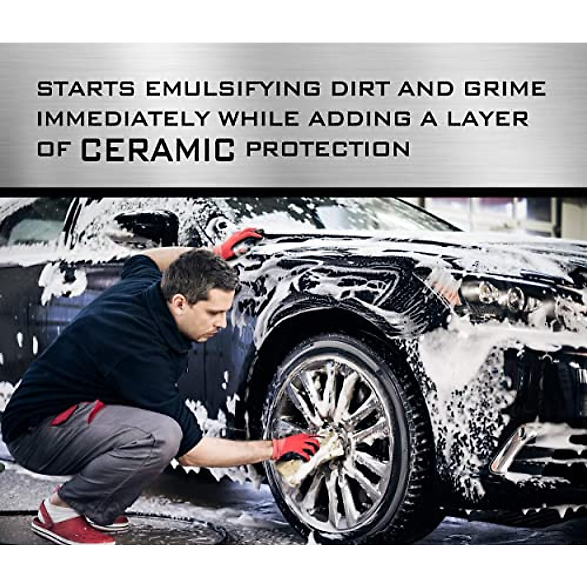 Milwaukee Muscle Car Wash - Includes One, 50 Fl Oz Bottles of Professional Ceramic Car Wash Soap - Car Cleaner for Auto, Cars, Motorcycles, RV's and Boats - pH Neutral Formula - Rejuvenates Paint and Ceramic Coating for Cars