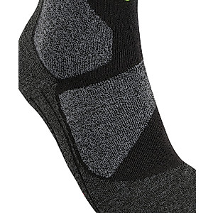 FALKE Men's SB2 Ski Socks For Snowboarding, Merino Wool, Knee High, Mid Weight Cushion, Breathable Quick Dry, Black (Black-Mix 3010), 12.5-13.5, 1 Pair