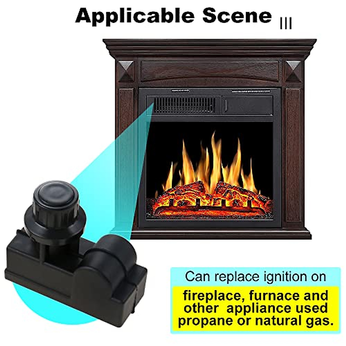 Hicello Push Button Control Switch Ignition, Automatic Ignition System, Control AA Battery Type Ignitor with Electrode Spark 11PCS