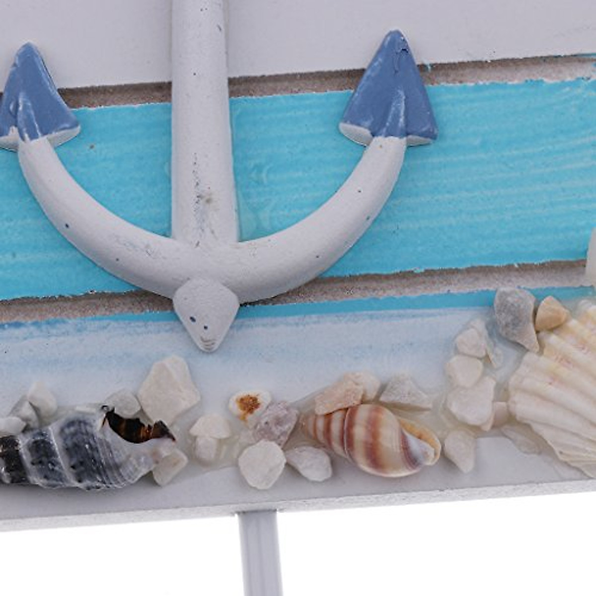 Jili Online Beach Themed Wall Hooks Towel Hat Coat Hangers Rustic Wall Nautical Decorative Hangers - Anchor, 16.5 x 11cm