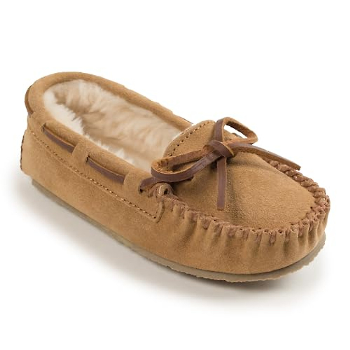 Minnetonka Cassie Slippers for Kids, Cinnamon,4 M