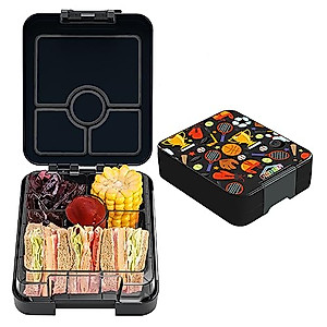 AOHEA Kids Bento Boxes Lunch Box for School, Leak-Proof Small Bento Box 4 Compartment Toddler Lunch Container for Daycare, Ideal Portions Size for Ages 3 to 7, BPA-Free&Dishwasher Safe(Ball)