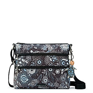 Sakroots Artist Circle Basic Crossbody in Eco Twill, Adjustable Crossbody Strap, Midnight Seascape