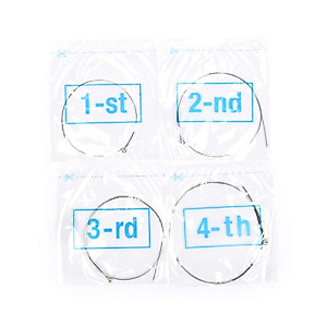 5 Sets Replacement Stainless Steel 3/4 4/4 Size Fiddle String Violin Strings E A D G