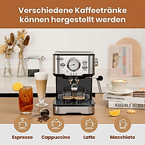 Gevi Espresso Machine High Pressure,Compact Espresso Coffee Machines with Milk Frother Steam Wand,Professional Coffee,Cappuccino,Latte Maker for Home,Espresso Maker, Gift for Coffee Lover, Dad or Mom