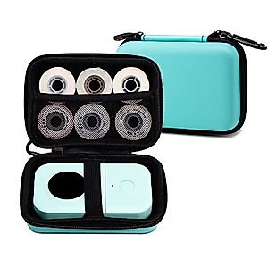 Phomemo Label Printer Case Hard Carry Case Compatible D30/Q30S/D35/M110 Label Printer, Label Maker Labeler Storage Holder, Green