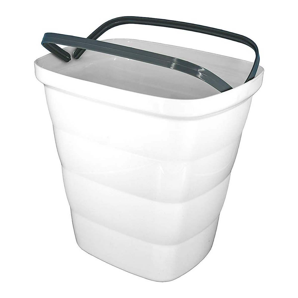Glad Metro Plastic Waste Bin – 14L, Rectangle with Bag Ring, White