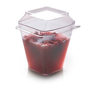 Fineline Settings Wavetrends Clear Flat Lid Pet For 2 oz. Shot Glass 1000 Pieces