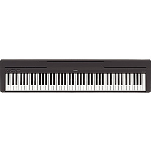 YAMAHA P45 88-Key Weighted Digital Piano Home Bundle With Wooden Furniture Stand And Bench