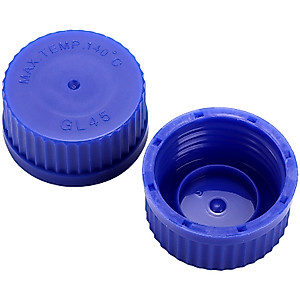 Yopay 10 Pack Media Storage Bottles with GL45 Blue Screw Cap, 250ml Reusable Glass Bottle, Round Scientific Glass Container for Labs, Classrooms or Home Use