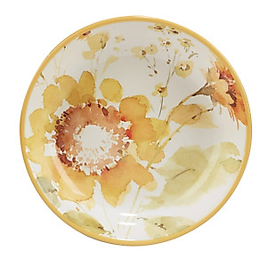 Certified International Sunflowers Forever 24 oz. Soup/Cereal Bowls, Set of 4