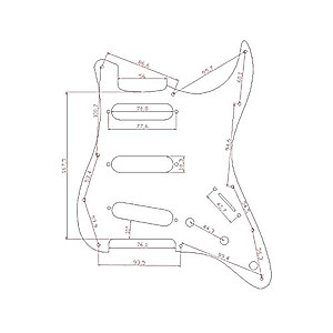 KAISH Mint Green Loaded Electric Guitar Pickguard Prewired Pickguard with Wilkinson Pickups for USA/Mexico FD Stratocaster