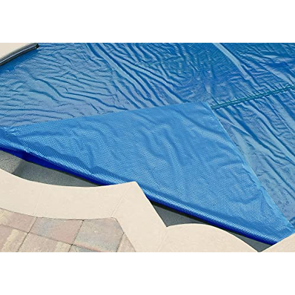 SunHeater Pool Solar Blanket - Heavy Duty Rectangular Pool Solar Cover with Bubbles - Heat Transfer Solar Pool Heater for In-Ground Swimming Pools - Durable 12 Mil Thick Polyethylene - 12' x 24' Feet