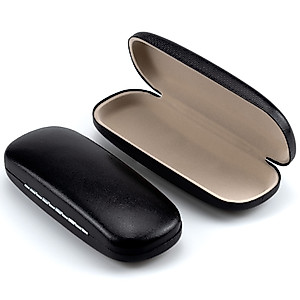 IFAMIO 3 Pack Glasses Case Hard Shell Eye Glass Case Glasses Holder Pocket Portable Sunglass Protector Case Fit Most Eye Glasses and Sunglasses (Black)