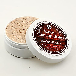 WSP Luxury Rustic Shaving Soap (Mahogany) Artisan Made in America Using Vegan Natural Ingredients