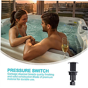 DOITOOL 2pcs Kitchen Air Bathtub Air Garbage גקוזי Disposal Accessories Waste Disposal Tub Bathroom Disposal Air Bathtub Supply Air Button Stainless Steel Component Plastic