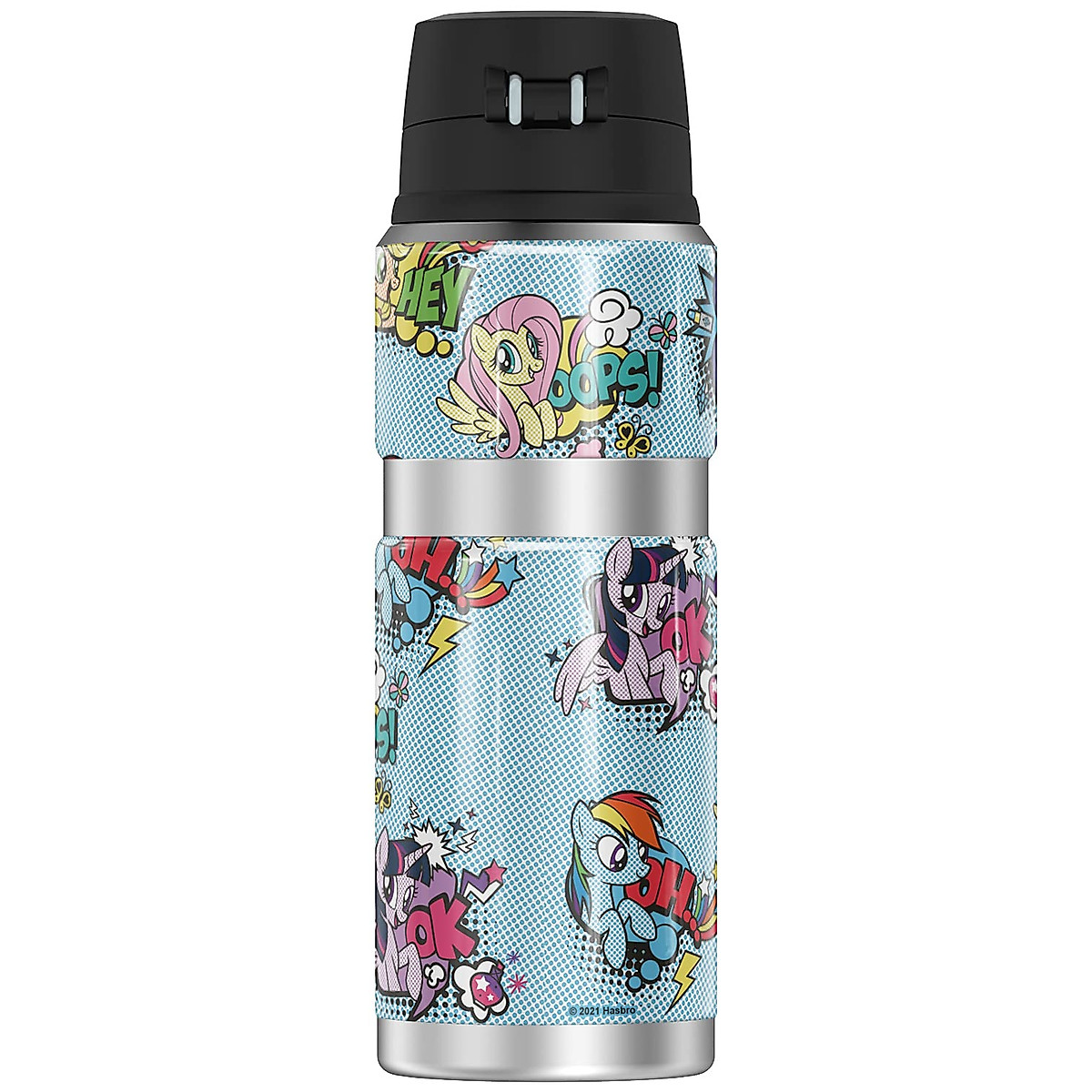 My Little Pony Tv Pony Comic THERMOS STAINLESS KING Stainless Steel Drink Bottle, Vacuum insulated & Double Wall, 24oz