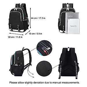 WANHONGYUE FINAL FANTASY Game Laptop Backpack Rucksack Casual Dayback with USB Charging Port & Headphone Jack /5