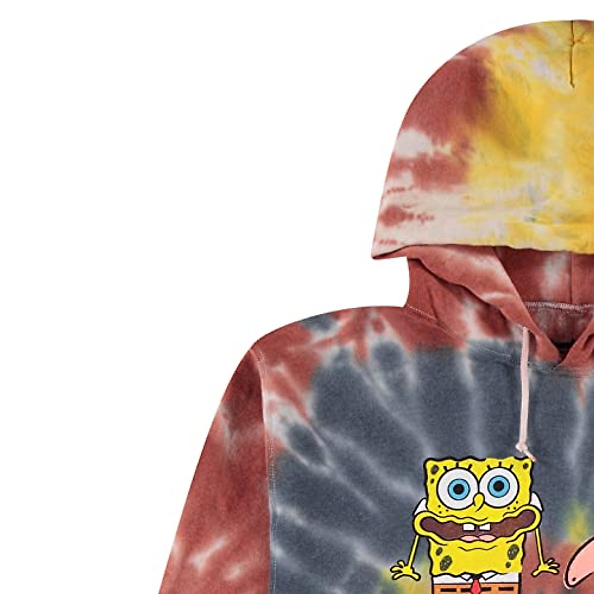 Mens Spongebob Squarepants Classic Hoodie - Spongebob, Patrick & Krusty Krab Tie Dye Hoodie Sweatshirt (Tie Dye, Medium)