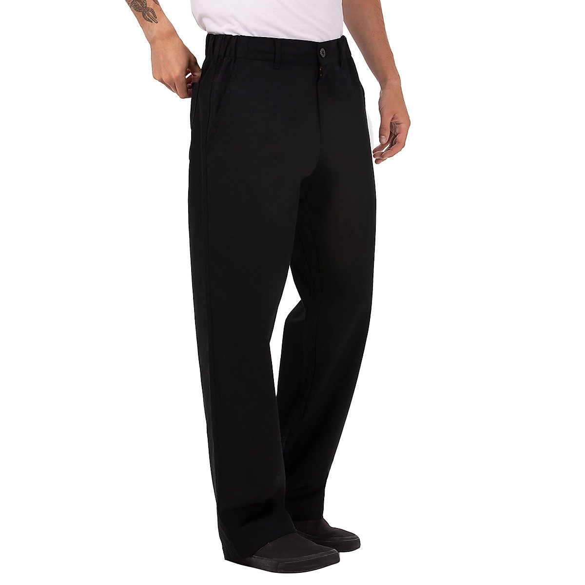 Chef Works Men's Professional Series Chef Pants, Black, Medium
