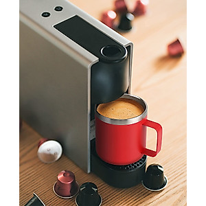 TAHOE TRAILS 12 oz Insulated Stainless Steel Coffee Mug, Vacuum Insulated Double Wall Travel Cup with Lid and Handle, Red