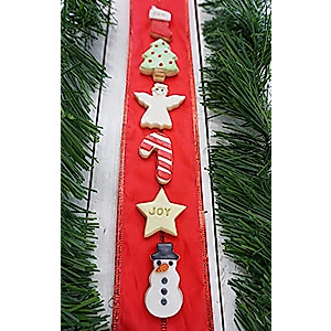 R&M International Mini Christmas Cookie Cutters, Snowman, Stocking, Star, Candy Cane, Tree, Angel, 6-Piece Set